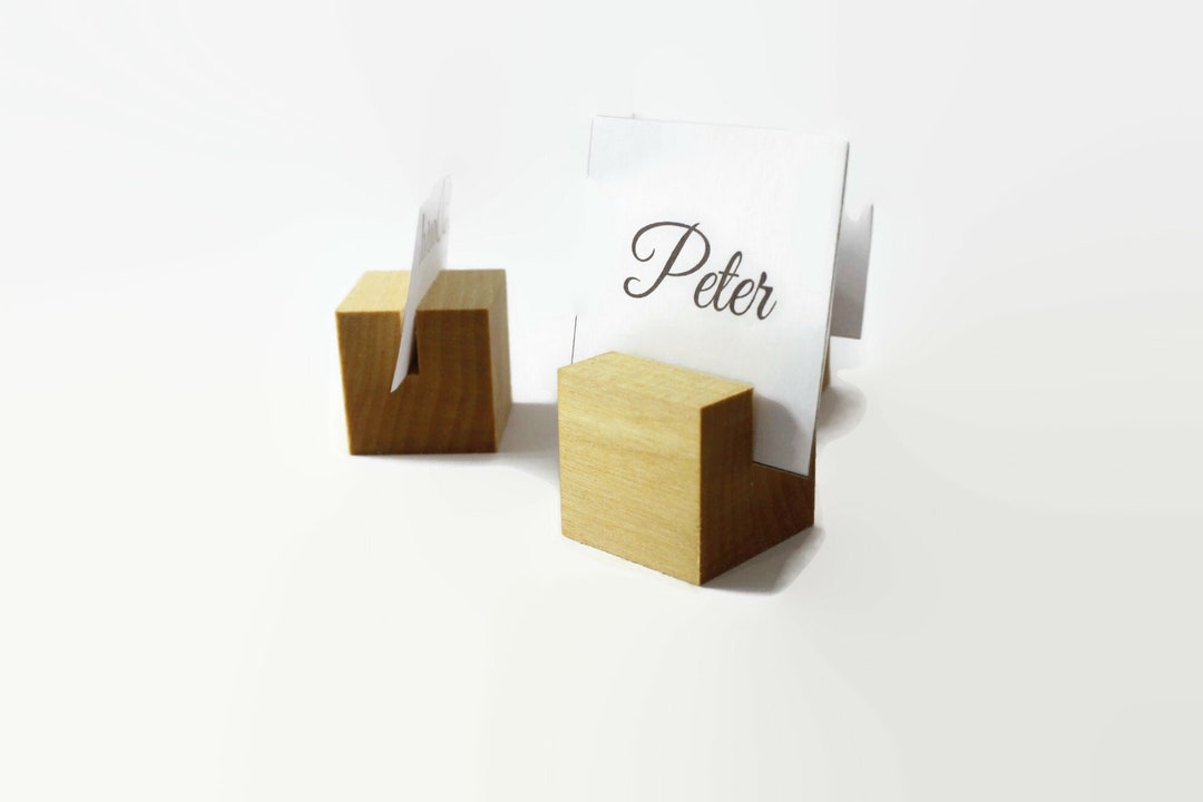 Set of 15 Wooden Card Holders | Table Number Holder | Birch Table ...