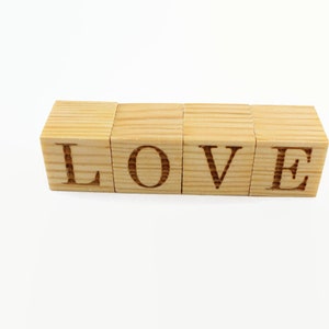 Personalized Wooden Blocks | 1 Inch Letter Blocks | Engraved Letters ...