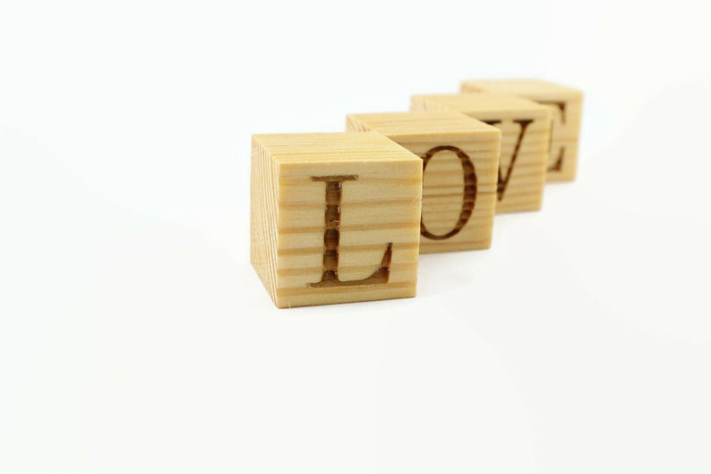 Personalized Wooden Blocks 1 Inch Letter Blocks Engraved - Etsy