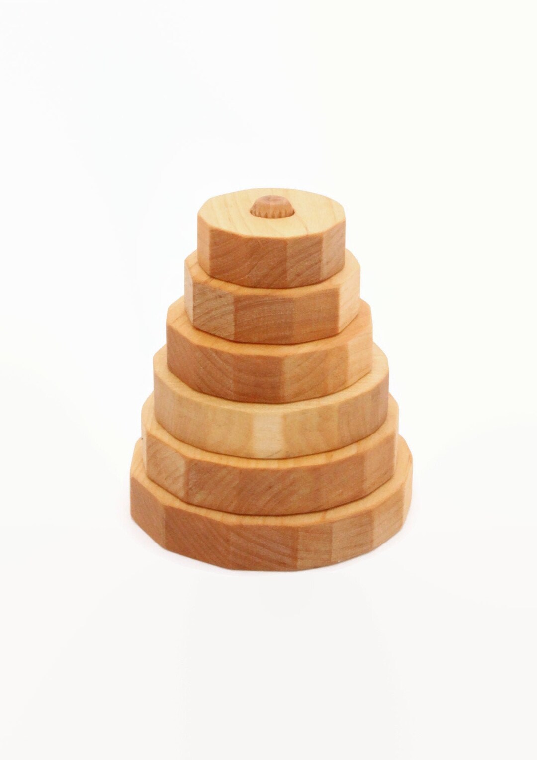 Wooden Pyramid | Round Stacking Toy | Learning Toy | Montessori Toys ...