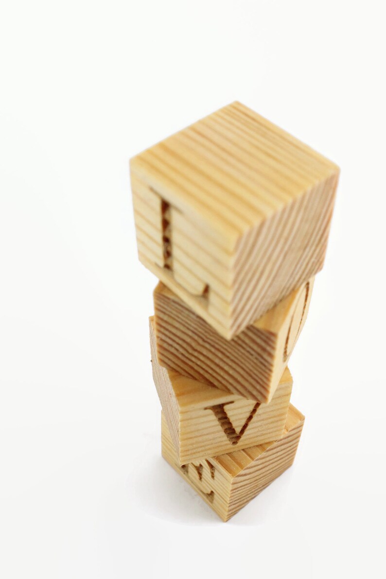 Personalized Wooden Blocks 1 Inch Letter Blocks Engraved - Etsy