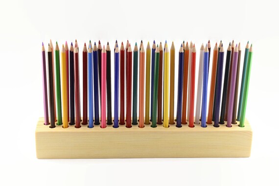 Large Wooden Pencil Holder Big Pencil Holder Desk Decor - Etsy