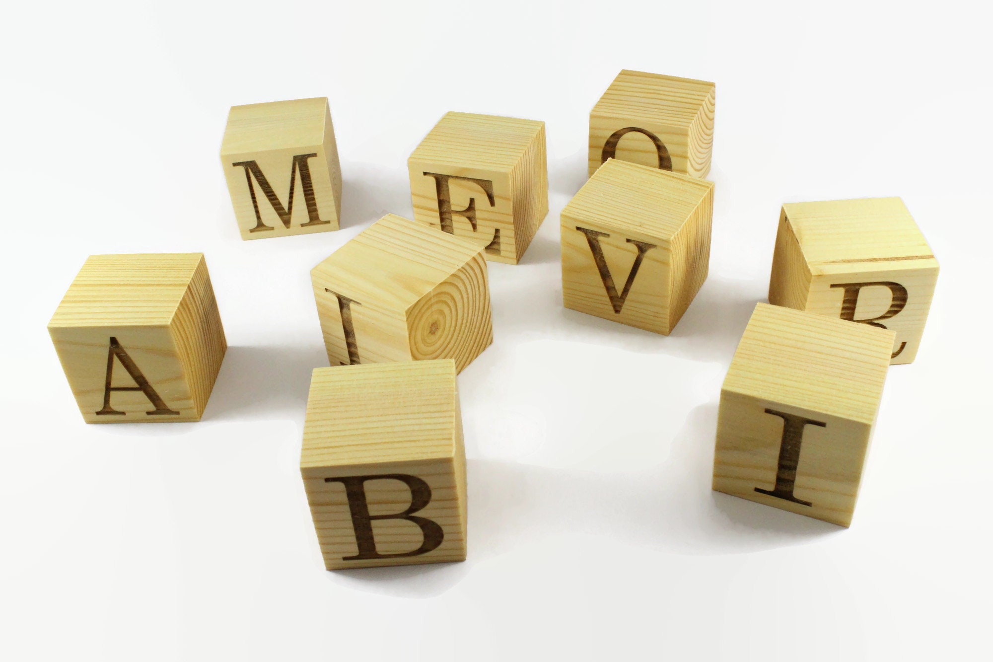 Personalized Wood Blocks. 2 Inch Cubes. Wooden Letter Blocks. - Etsy ...