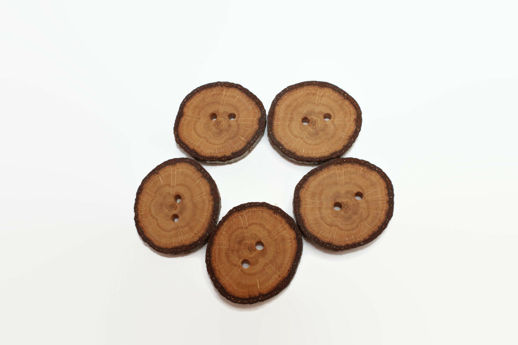 Set of 5 Oak Wooden Buttons 1 1.4 Wood Buttons - Etsy
