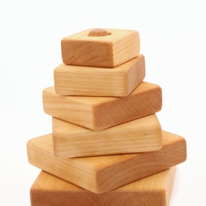 Wooden Pyramid | Square Stacking Toy | Learning Toy | Montessori Toys ...