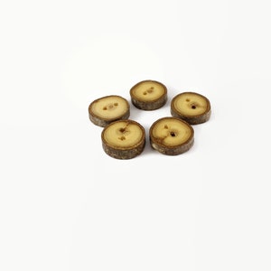 Set of 10 Spruce Wood Buttons. Pine Wood Buttons. Rustic Wooden Buttons ...