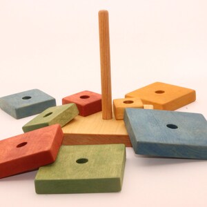 Wooden Pyramid | BIG SIZE | 17cm/6,7 in | Stacking Toy | Learning Toy ...