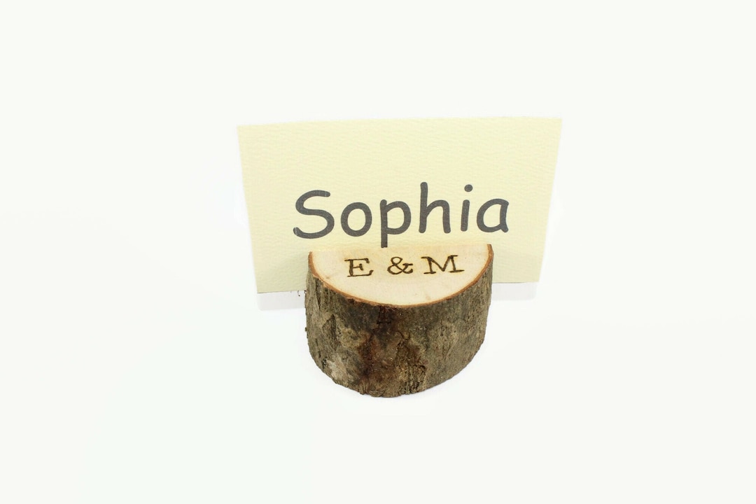 Personalized 20 Table Card Holders | Wedding Card Holders | Rustic Name ...