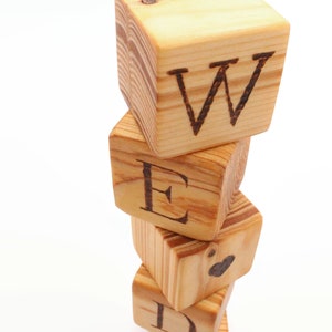 Personalized Wood Blocks. 1,5 Inch Cubes. Wooden Letter Blocks ...