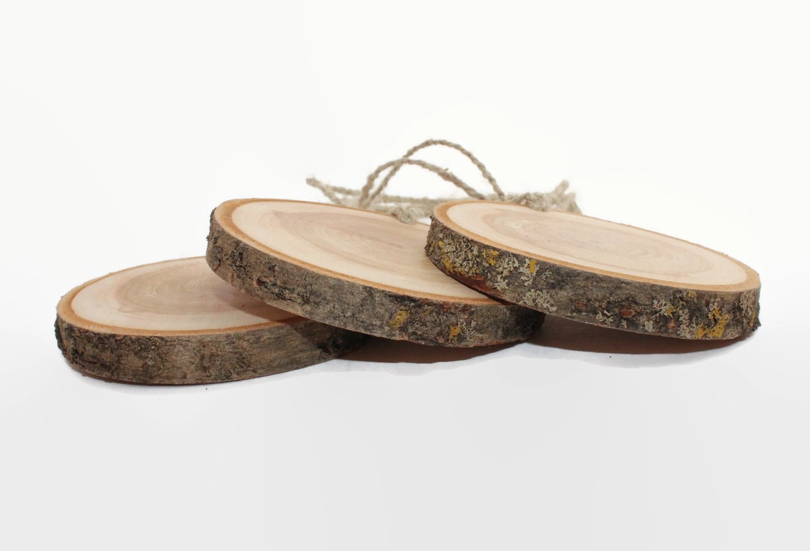 Set of 5 Cherry Tag Slices | 2,4 -3,2" | Wooden Tags | Wooden Slice ...