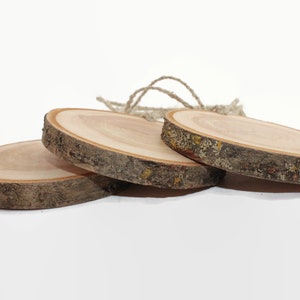 Set of 5 Cherry Tag Slices | 2,4 -3,2" | Wooden Tags | Wooden Slice ...