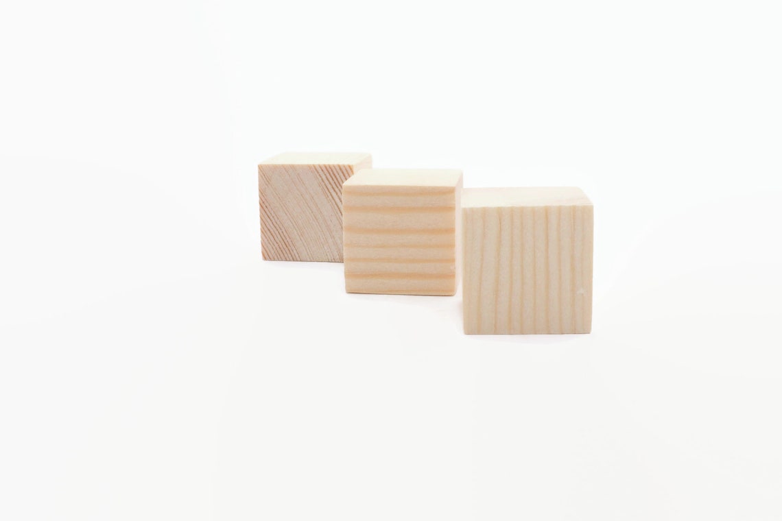 Set of 10 Pine Wooden Blocks 1 1/2 Inch 4 Cm Unfinished - Etsy