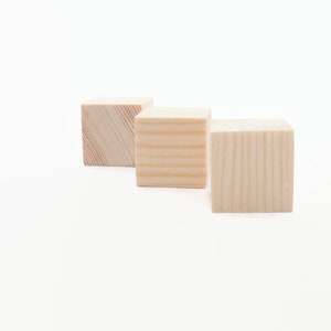 Set of 10 Pine Wooden Blocks | 1 1/2 Inch | 4 Cm | Unfinished Wood ...