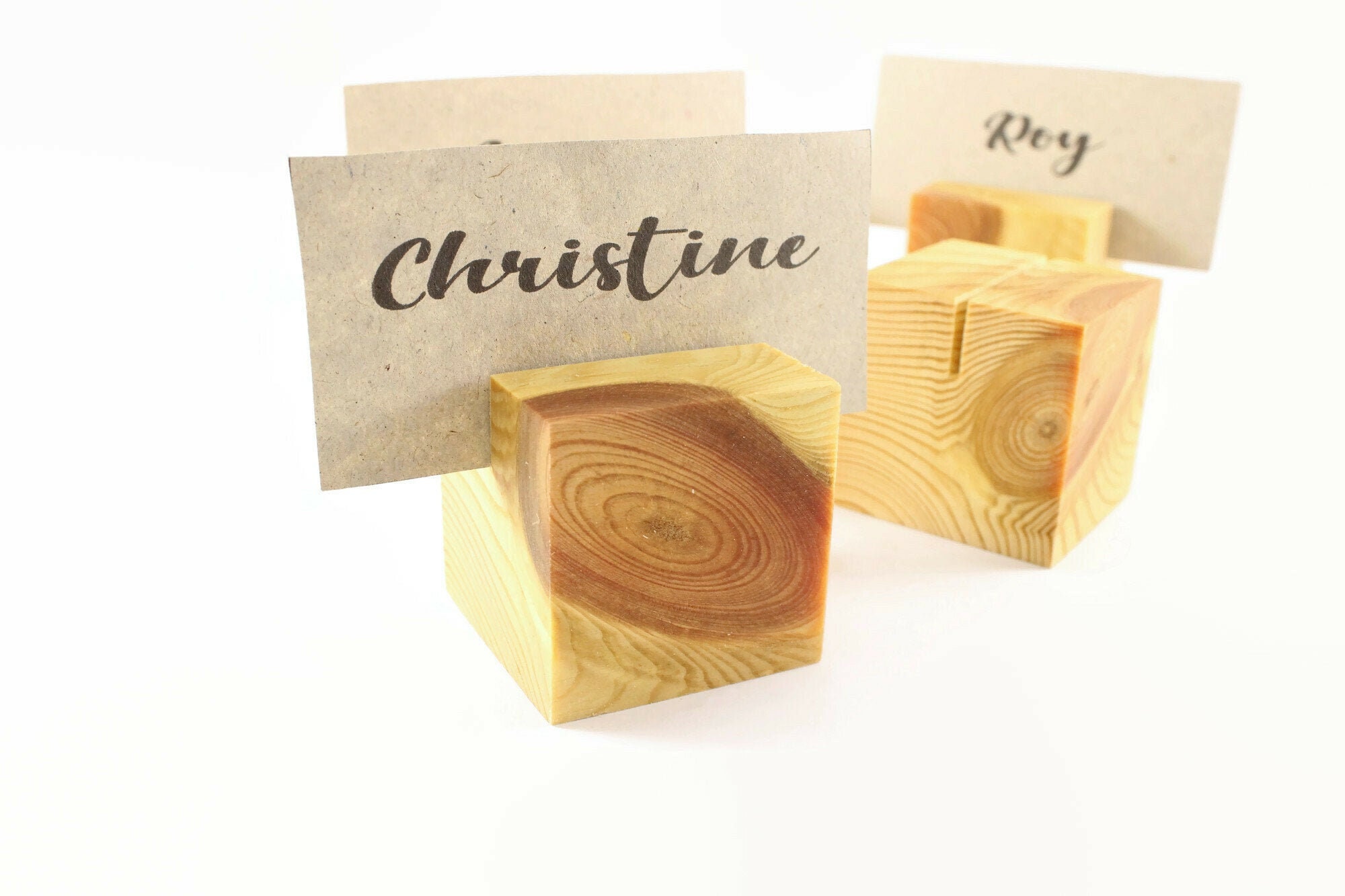 Set of 10 Wooden Card Holders Table Number Holder Wedding | Etsy