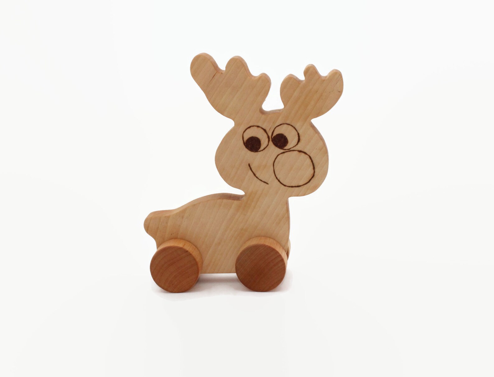 Wooden Reindeer Toys | Toys on Wheels | Christmas Wooden Toy ...