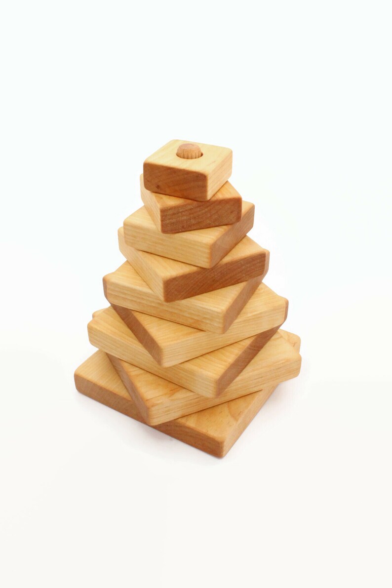 Wooden Pyramid BIG SIZE 17cm/67 in Stacking Toy - Etsy