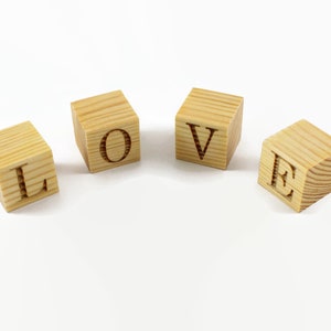 Personalized Wooden Blocks | 1 Inch Letter Blocks | Engraved Letters ...
