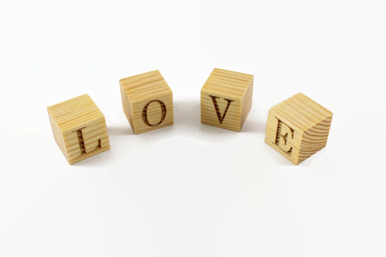 Personalized Wooden Blocks 1 Inch Letter Blocks Engraved - Etsy