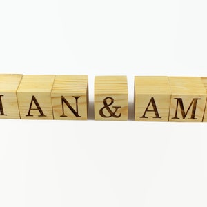 Personalized Wood Blocks. 1,5 Inch Cubes. Wooden Letter Blocks ...