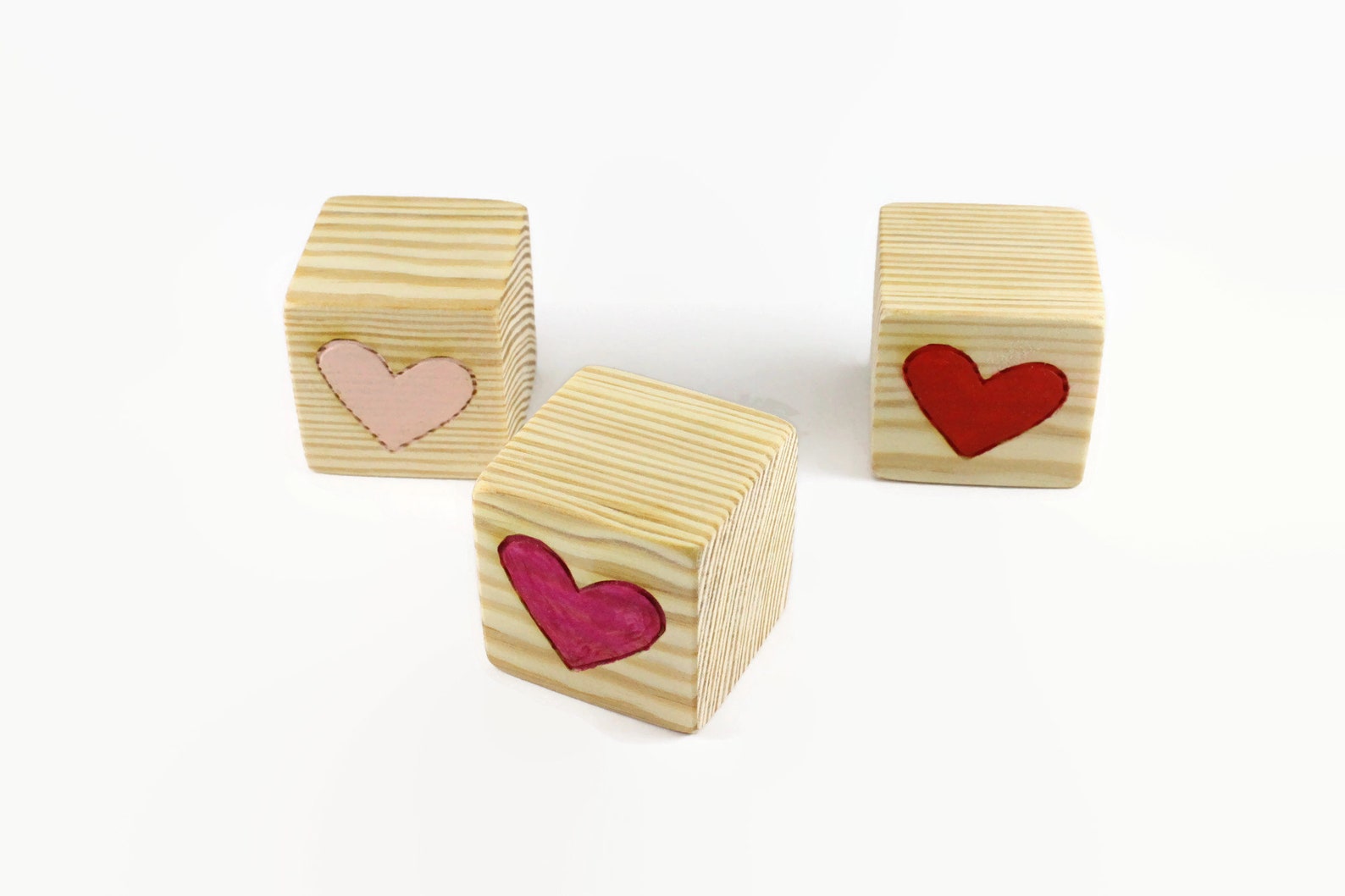 Valentine's Day Blocks. Heart Valentines Day Blocks. Romantic Valentine ...
