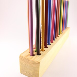 Large Wooden Pencil Holder | Big Pencil Holder | Desk Decor | Wood ...