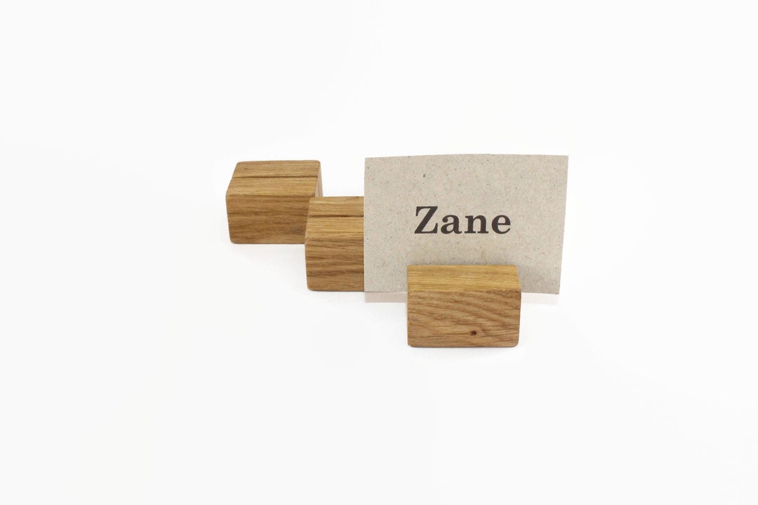 Set of 30 Wooden Card Holders | Table Number Holder | Oak Table Decors ...