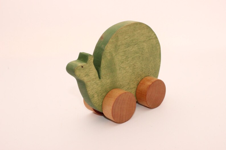 Snail on wheels. Wooden toy. Animal. Eco friendly. | Etsy