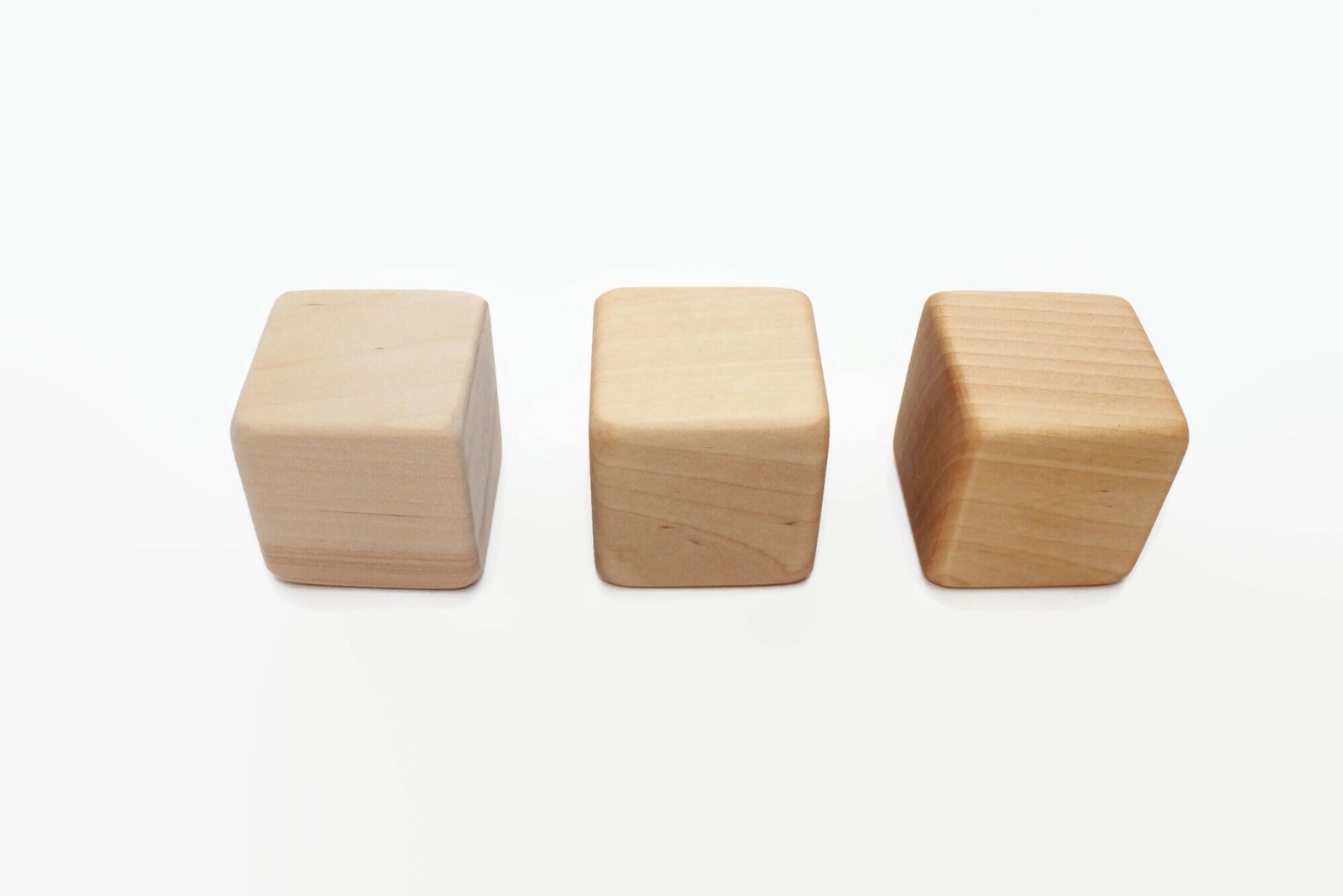 Set of 50 Birch Wooden Blocks | 1.6 " | 4cm | Natural Wooden Blocks ...