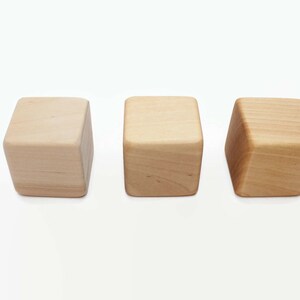 Set of 50 Birch Wooden Blocks | 1.6 " | 4cm | Natural Wooden Blocks ...