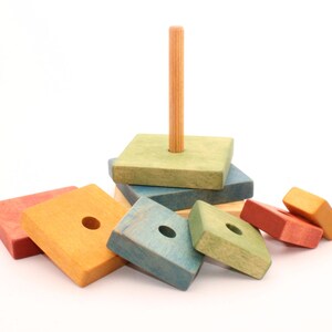 Wooden Pyramid | BIG SIZE | 17cm/6,7 in | Stacking Toy | Learning Toy ...