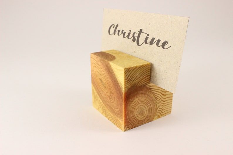 Set of 10 wooden card holders Table number holder Wedding | Etsy