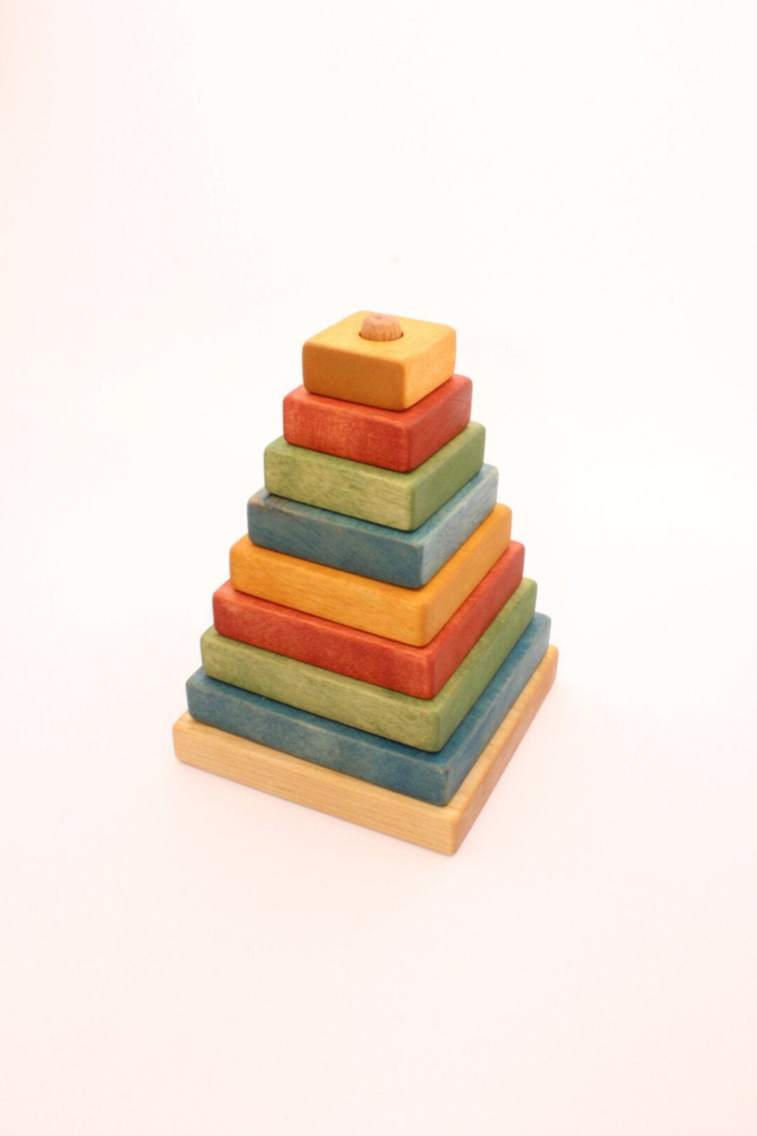 Wooden Pyramid | BIG SIZE | 17cm/6,7 in | Stacking Toy | Learning Toy ...