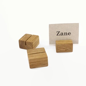 Set of 30 Wooden Card Holders | Table Number Holder | Oak Table Decors ...
