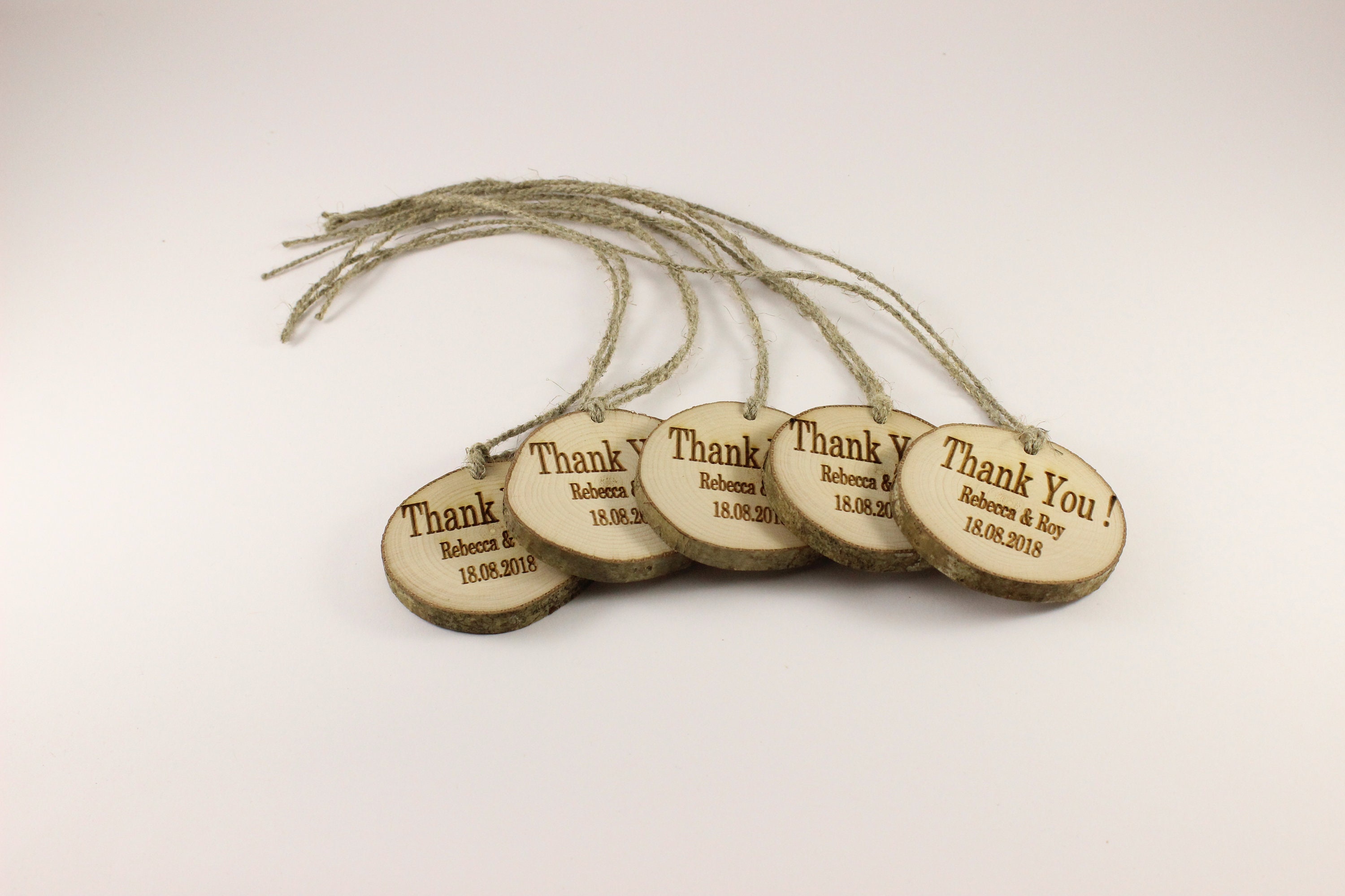 Set of 20 personalized wooden tags 2-3 wooden name | Etsy