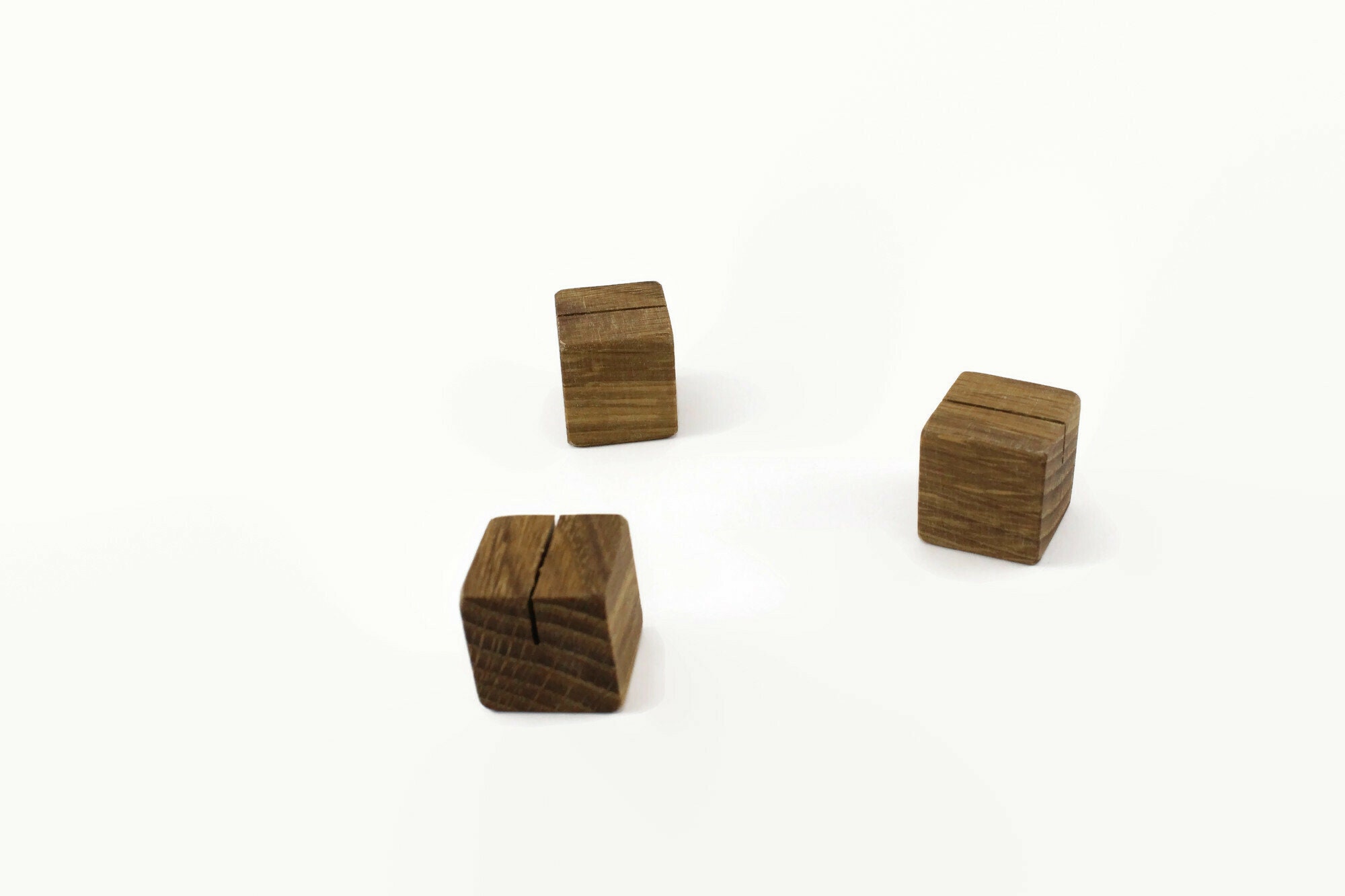 Set of 10 20 30 Oak Wooden Card Holders With Linseed Oil Oak | Etsy