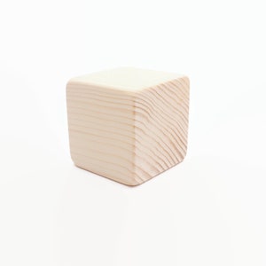 Set of 5 Wooden Blocks | 2 " | 5 Cm | 2 Inch Blocks | Blank Wood Cubes ...