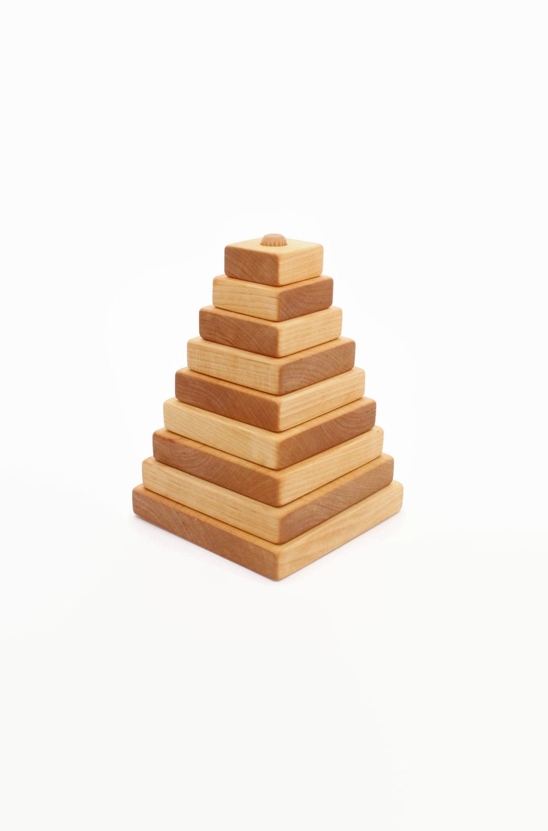 Wooden Pyramid | BIG SIZE | 17cm/6,7 in | Stacking Toy | Learning Toy ...