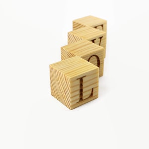 Personalized Wooden Blocks | 1 Inch Letter Blocks | Engraved Letters ...