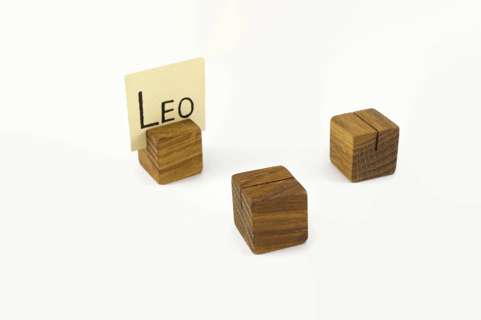 Set of 10 20 30 Oak Wooden Card Holders With Linseed Oil Oak | Etsy