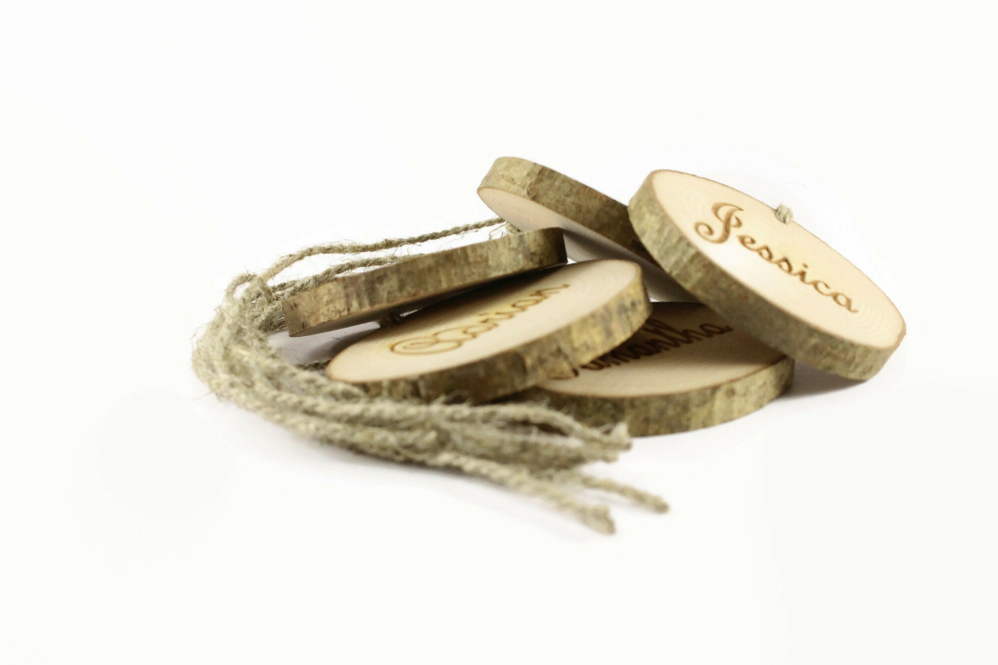 Set of 20 Personalized Wooden Name Tags 2-3 Wooden | Etsy