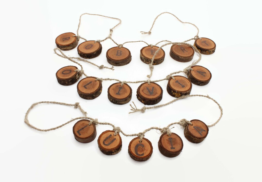 Personalized Wooden Slices | 3 Sizes | Cherry Slices With Letters ...