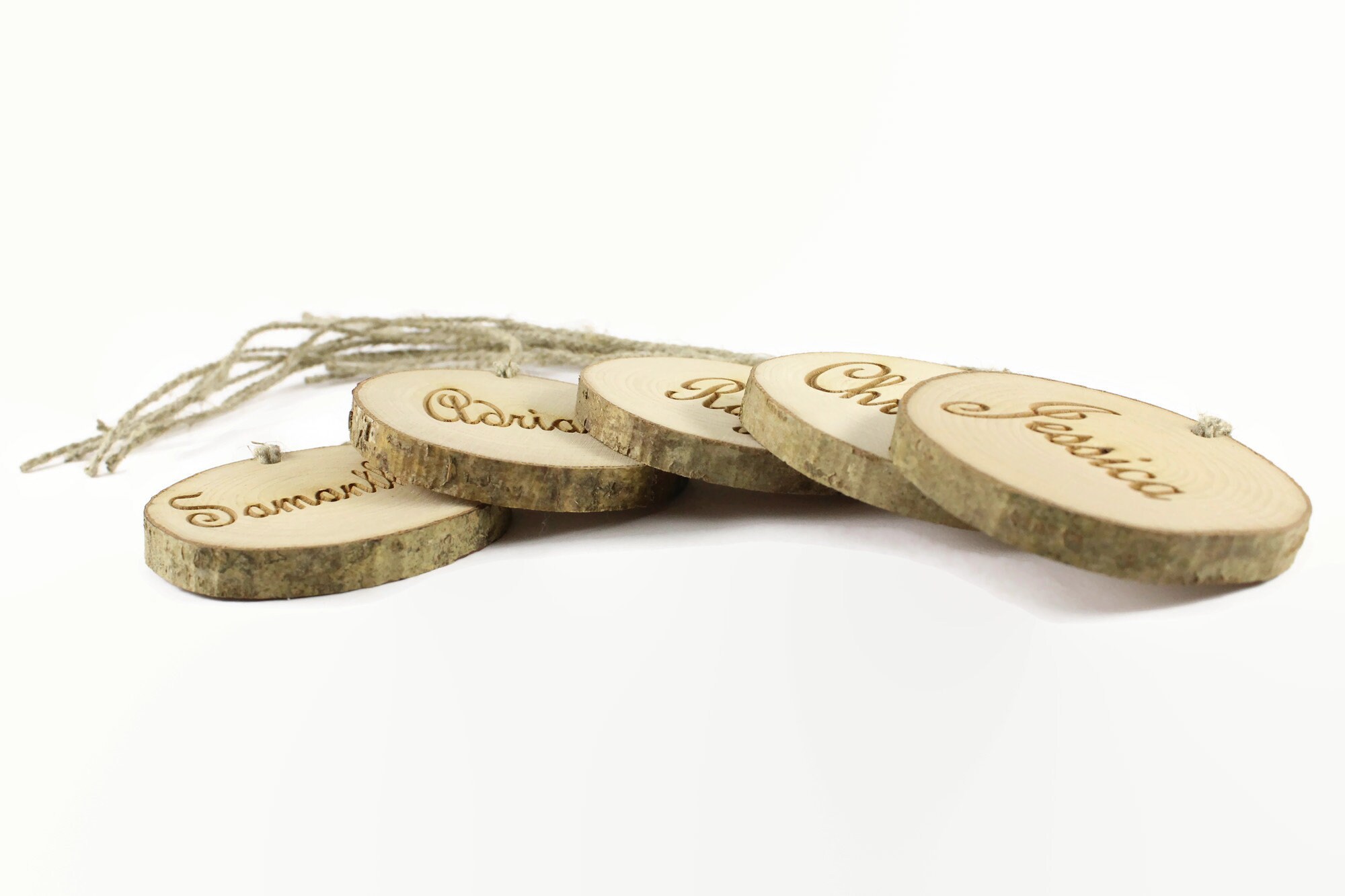 Set of 10 Personalized Wooden Name Tags 2-3 Wooden | Etsy