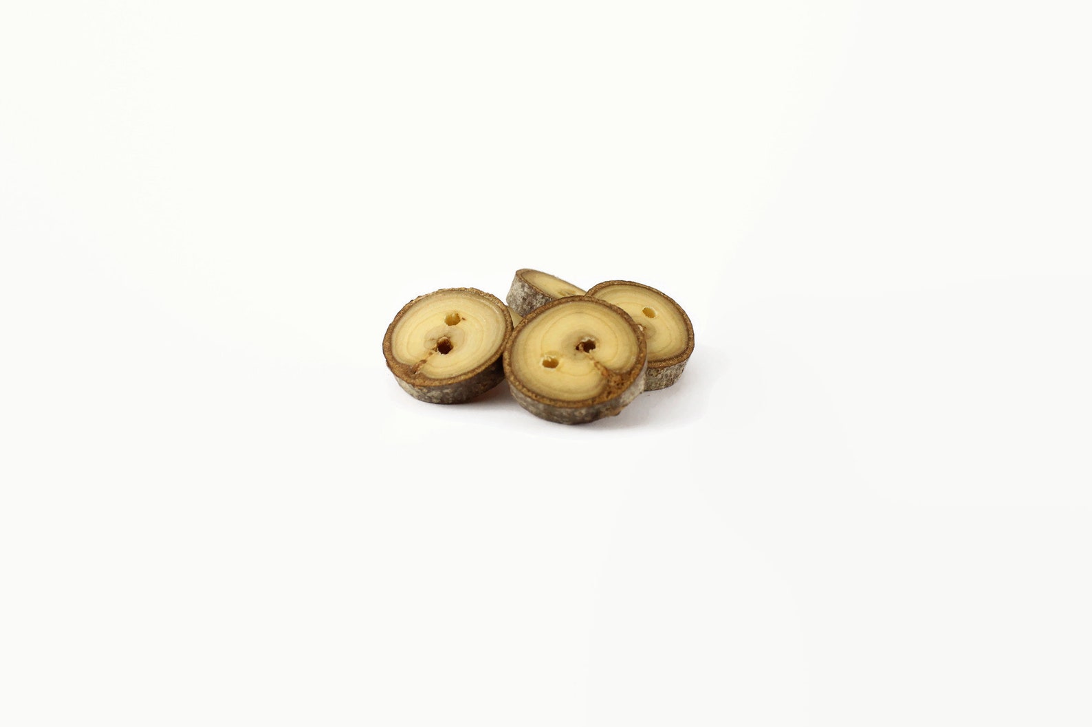 Set of 10 Spruce Wood Buttons. Pine Wood Buttons. Rustic Wooden Buttons ...