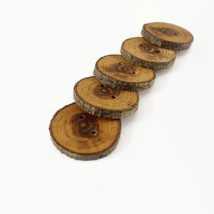 Set of 20 Wooden Buttons. Natural Wooden Buttons. Rustic Buttons ...