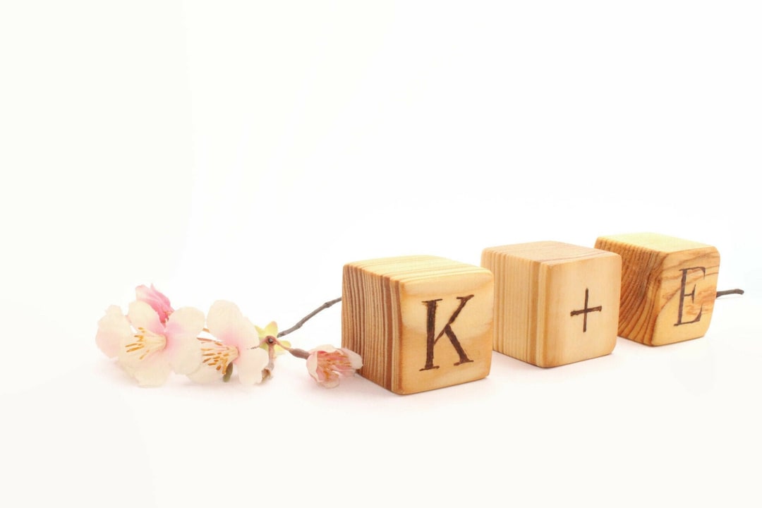 Personalized Wood Blocks. 1,5 Inch Cubes. Wooden Letter Blocks ...