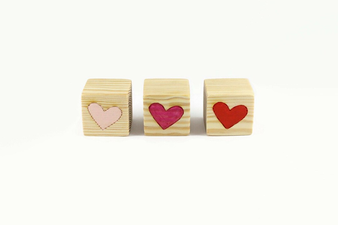 Valentine's Day Blocks. Heart Valentines Day Blocks. Romantic Valentine ...