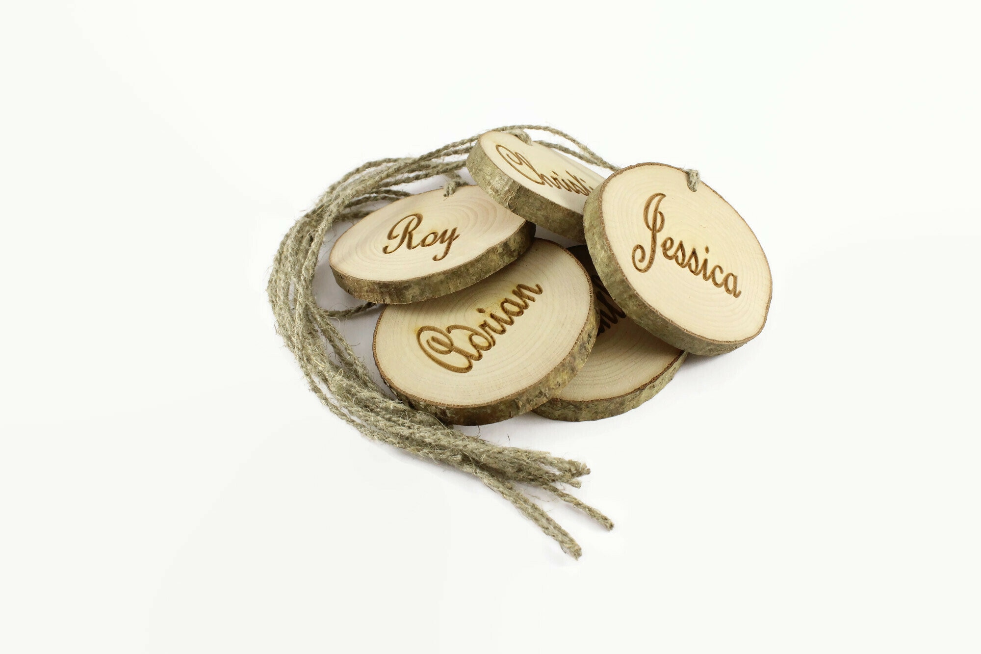 Set of 50 Personalized Wooden Name Tags 2-3 Wooden | Etsy