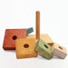 Wooden Pyramid Square Stacking Toy Coloured Learning Toy - Etsy