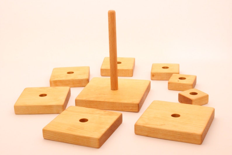 Wooden pyramid BIG SIZE 17cm/67 in Stacking toy | Etsy