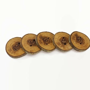 Set of 20 Wooden Buttons. Natural Wooden Buttons. Rustic Buttons ...